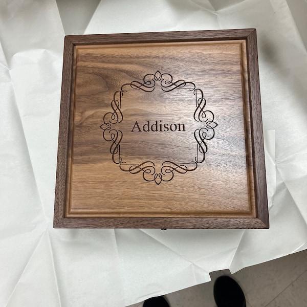 Personalized Whitewashed Oak Wood Memory Box, Extra Large Keepsake Box ...