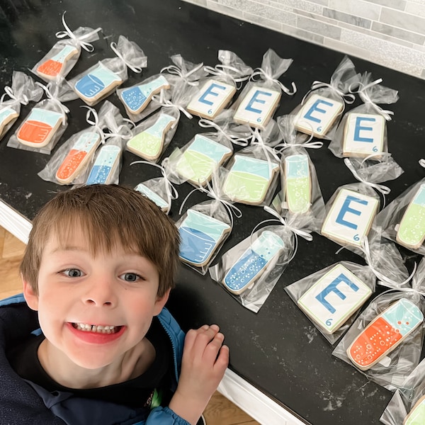 Science Theme Birthday Cookies,mad Scientist Party Favors, Birthday ...