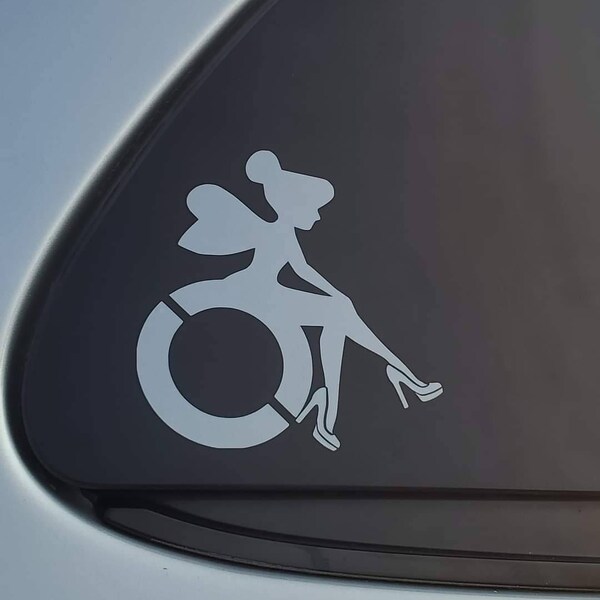 Fairy Wheelchair Decal Disability Sticker Car Truck Laptop Disabled ...