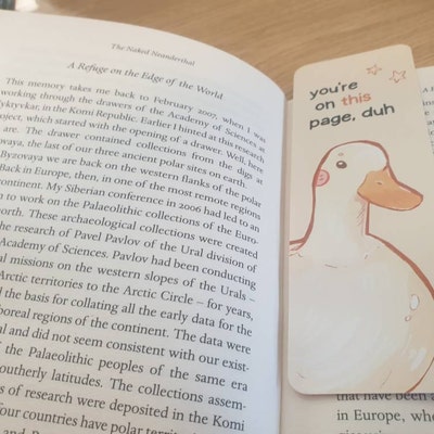 Duck Bookmark You're on This Page Cute Bookmark Double Printed ...