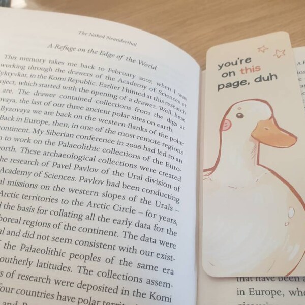 Duck Bookmark You're on This Page Cute Bookmark Double Printed ...