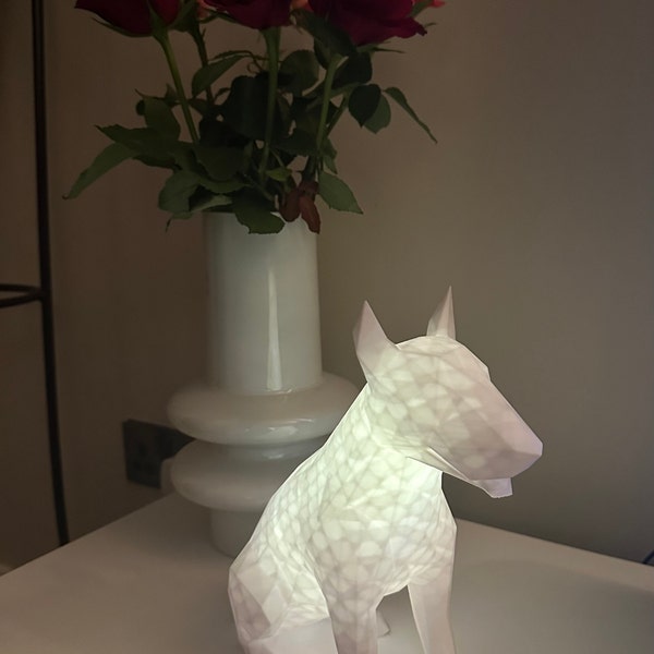 Light up Bull Terrier - Etsy