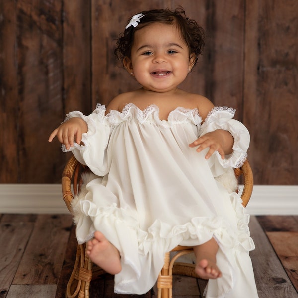 Amanda-cream Sitter Outfit, Baby Photo Props - Etsy