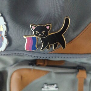 Bisexual Pride Flag Cat Hard Enamel Pin Lapel Pin Bi Flag Pin Lgbtq Pin ...