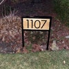 House Number Stake for Yard Reclaimed Wood House Number Sign for Garden ...