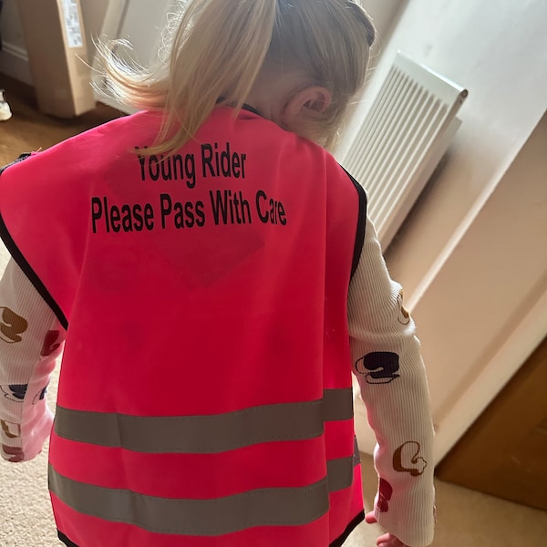 Pink Reflective Vest Little Princess Bespoke Custom Printed Vest ...