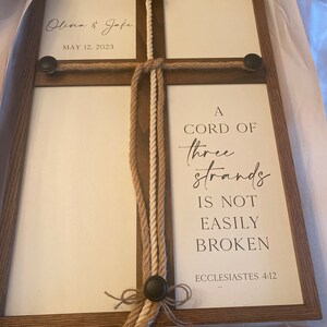 A Cord of Three Strands Unity Ceremony Braided Cord Cross Sign With ...