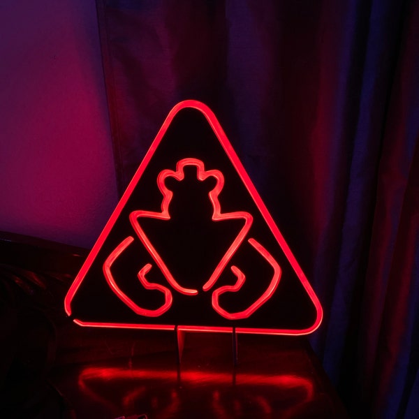 FNAF Security Breach Warning Sign , Neon Like , LED , Light , Wall ...