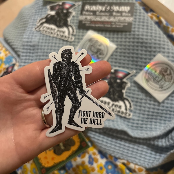Fight Hard Knight Sticker - Etsy