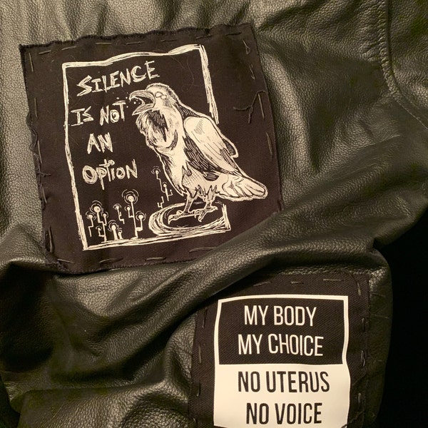 My Body My Choice Patch - Feminist Crust Punk Patches - Roe V Wade ...