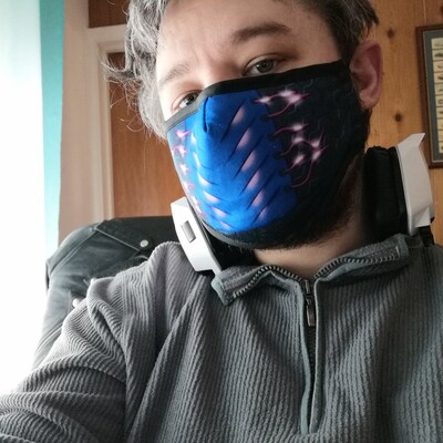 Cyberpunk Face Mask Punk Face Mask Rave Face Mask Mecha - Etsy