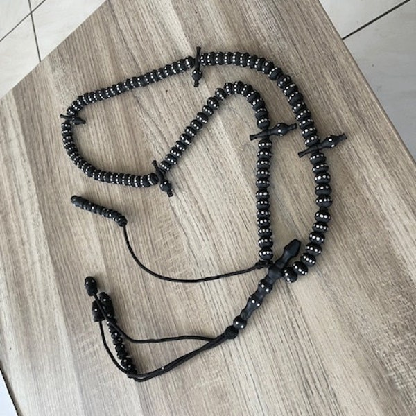 Hand-carved Ebony Wood Tasbih Necklace, Baye Fall Jewerely - Etsy
