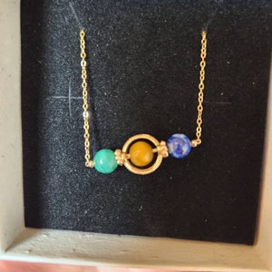 Scorpio Crystal Necklace, Obsidian-labradorite-amethyst, Zodiac Crystal ...