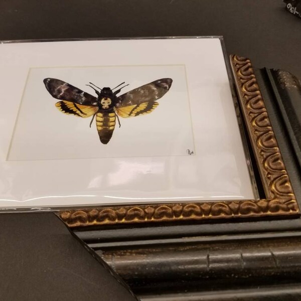 Proboscis Bat Watercolor Painting, Rhynchonycteris Naso Framed Painting ...