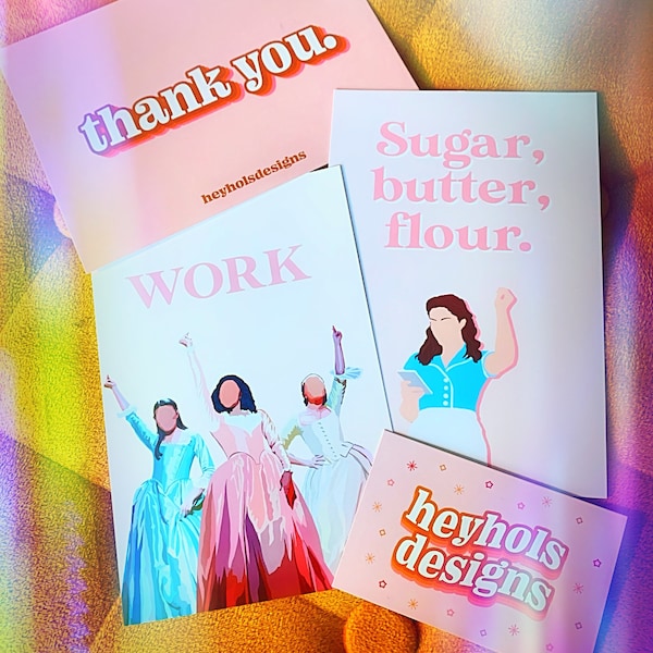 Hamilton Inspired Schuyler Sisters 'WORK' Print Illustration - Musical ...