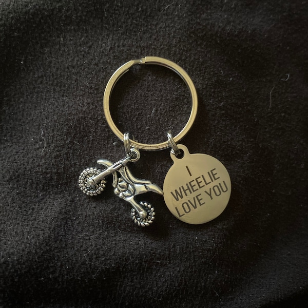 Motocross Keychain - Anniversary Gift for Him - Dirt Bike - Motocross ...