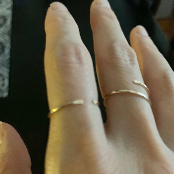 Thin Minimalist Simple Ring, 14k Gold Filled and Sterling Silver · Tiny ...