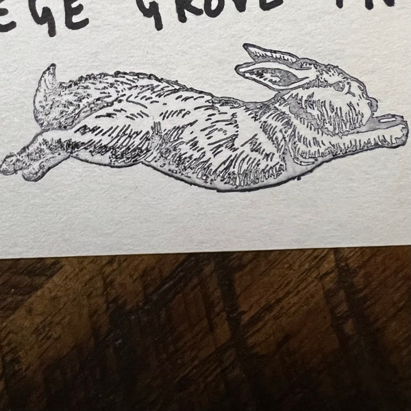 Jumping Rabbit Mounted Rubber Stamp - 4624 - Etsy