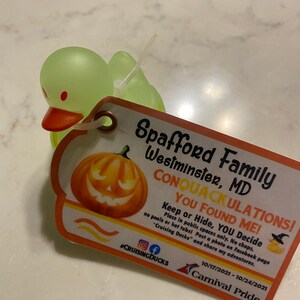 Halloween Duck Tags Customized With YOUR Personal Info RCL NCL Princess ...