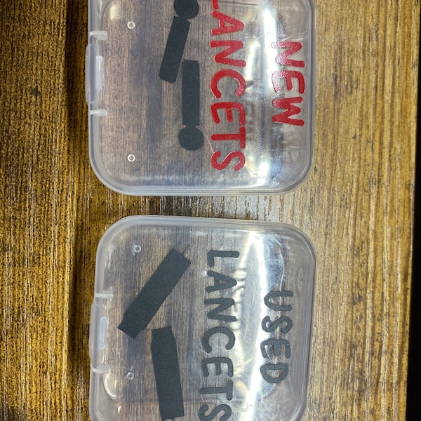 Small Diabetic Supply Storage Containers for Lancets, Needles, Test ...