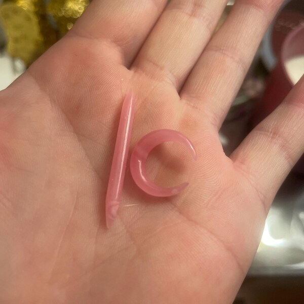 Pink Cats Eye Septum Tusk, Tribal Septum, Septum Pincher Jewelry ...