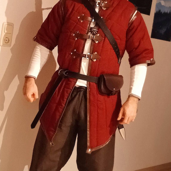 Witcher Larp Padded Doublet Gambeson Cotton Fabric Clothing Medieval ...