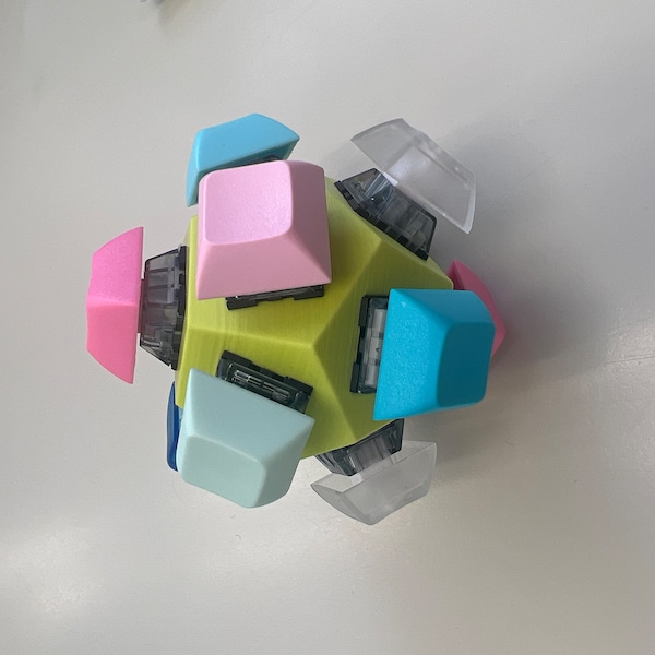 Mechanical Switch Clicky Fidget - 105+ Colors, 12 Keys Dodecahedron ...