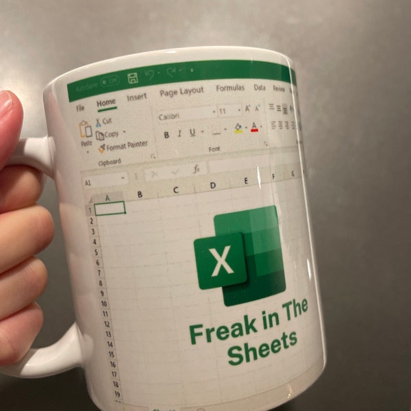 Freak in the Sheets Funny Spreadsheet Mug. Eat Sleep Spreadsheet Repeat ...