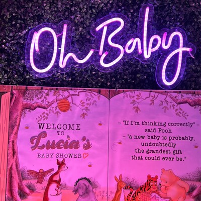 Editable Welcome Sign Classic Winnie the Pooh Open Book Baby Shower Boy ...