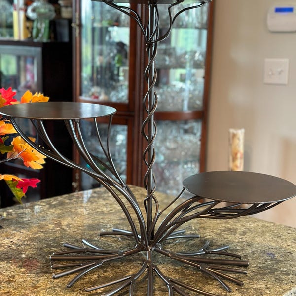 Hand Crafted Three Tier Cake Stand: Tree of Life Design - Etsy