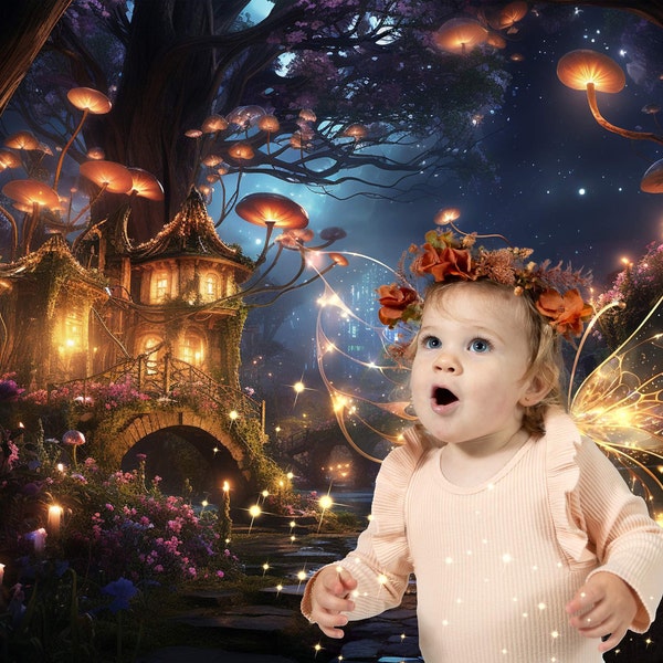 24 AI Digital Backgrounds - Enchanted FAIRY FOREST - Photo Backdrop ...