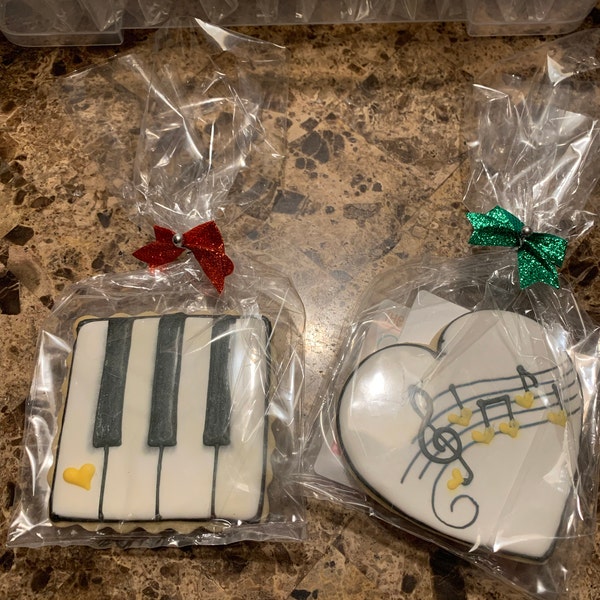 Music and Recital Sugar Cookies, Piano, Concert, Custom Decorated by ...