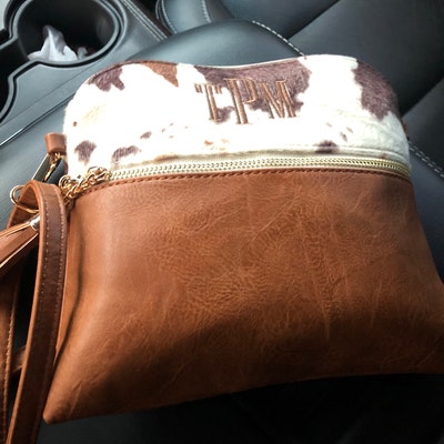 Cow Print Purse, Monogram Cow Tote Bag, Personalized Cow Bag, Cow ...