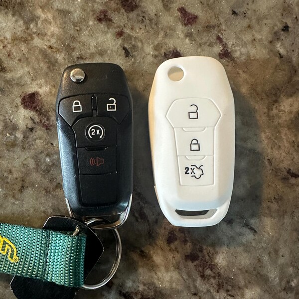 Premium Key Cover for Volkswagen/ SEAT/ Skoda (white) - Transporter ...