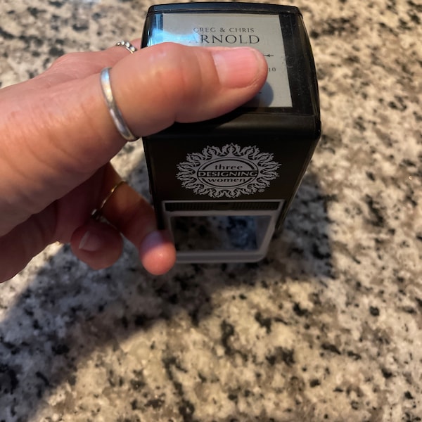 Three Designing Women Self-inking Custom Stamp Device & Black Ink ...