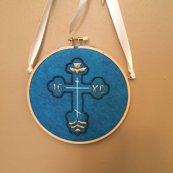 FULL KIT* Orthodox Cross Hand Embroidery/christian Embroidery Pattern ...