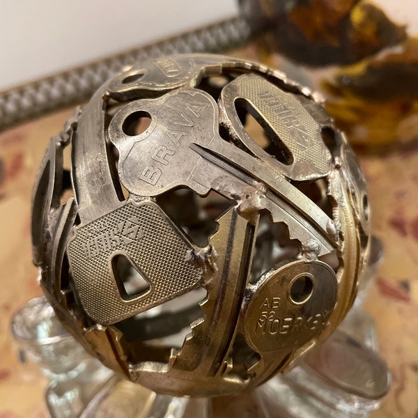 Mini Mixed World Coin Ball, 8.5 Cm Coin Sphere, Metal Sculpture ...