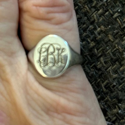 Monogram Ring-personalized Signet Ring-initial Signet Ring-signet Ring ...