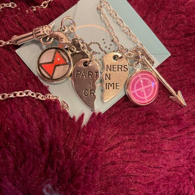 Clint Natasha Friendship Necklace Set Comic Inspired Jewelry Clintasha ...