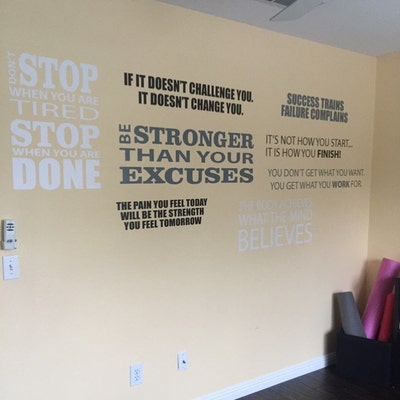 Fitness Decor Gym Motivation Decal Work Out Sticker If It - Etsy