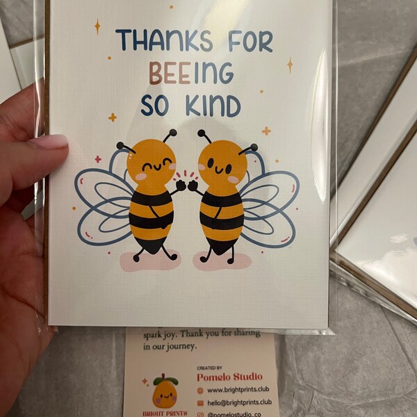 Thanks for Beeing so Kind - Greeting Card - Thank You Card - Artist ...