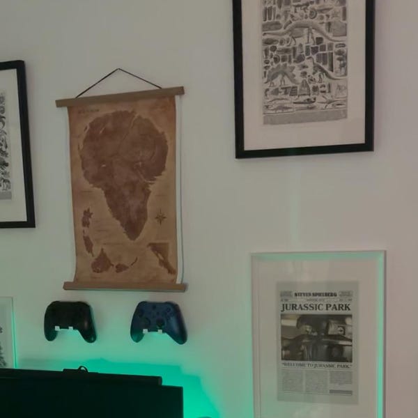 Jurassic Park Map Poster - Dinosaur Decor - Isla Nublar Map - the Lost ...