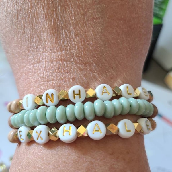 Custom Letter Bracelets ~ 22k Gold Diffuser Bracelets ~ Aromatherapy ...