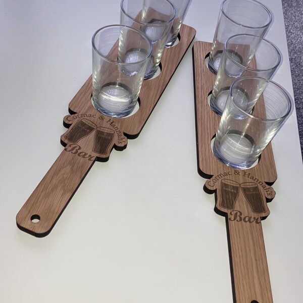 Personalised Wooden Beer Paddle Beer Flight Groomsman Birthdays Father ...