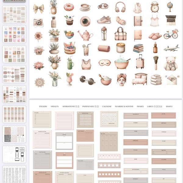 Aesthetic Digital Sticker for Goodnotes Journal Sticker Collection ...