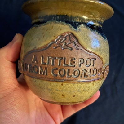 A Little Pot From Colorado Gift Handmade Pottery Stash Jar Marijuana ...