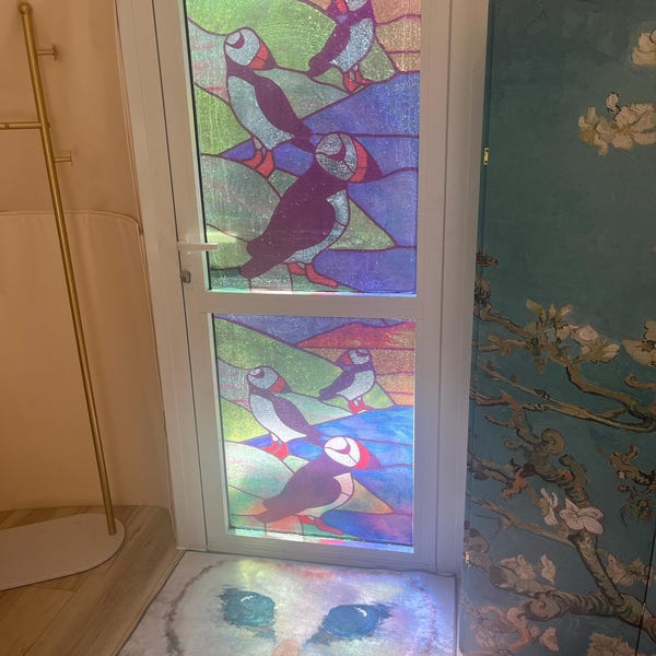 Custom Size Glass Films,stained Glass Stickers Static Cling,frosted ...