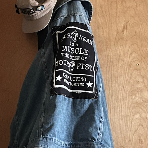 Your Heart is A Muscle Back Patch - Etsy