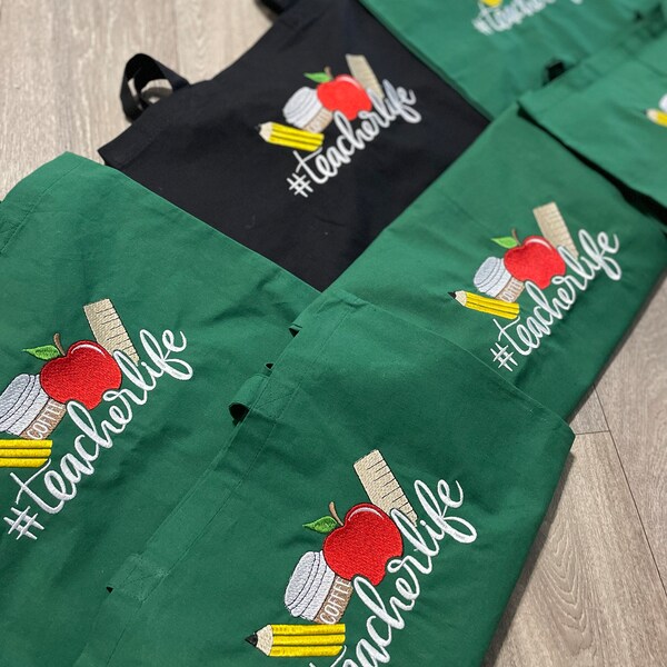 Teacher Life Embroidery Design: Back to School (instant Download) - Etsy