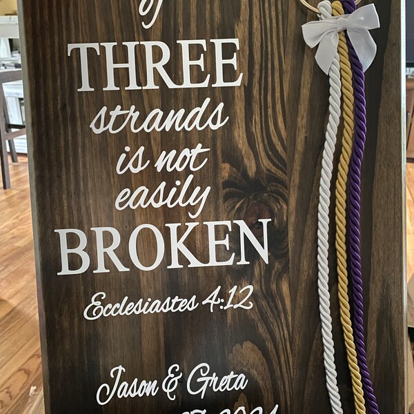 Unity Braids®, Cord of Three Strands, Gods Ropes, Gifts for the Couple ...